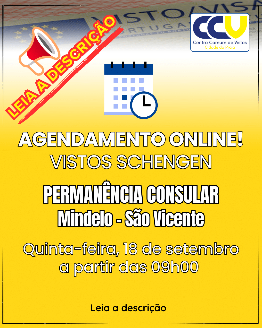 Agendamento Permanência Consular Mindelo, São Vicente | CCV - Centro ...